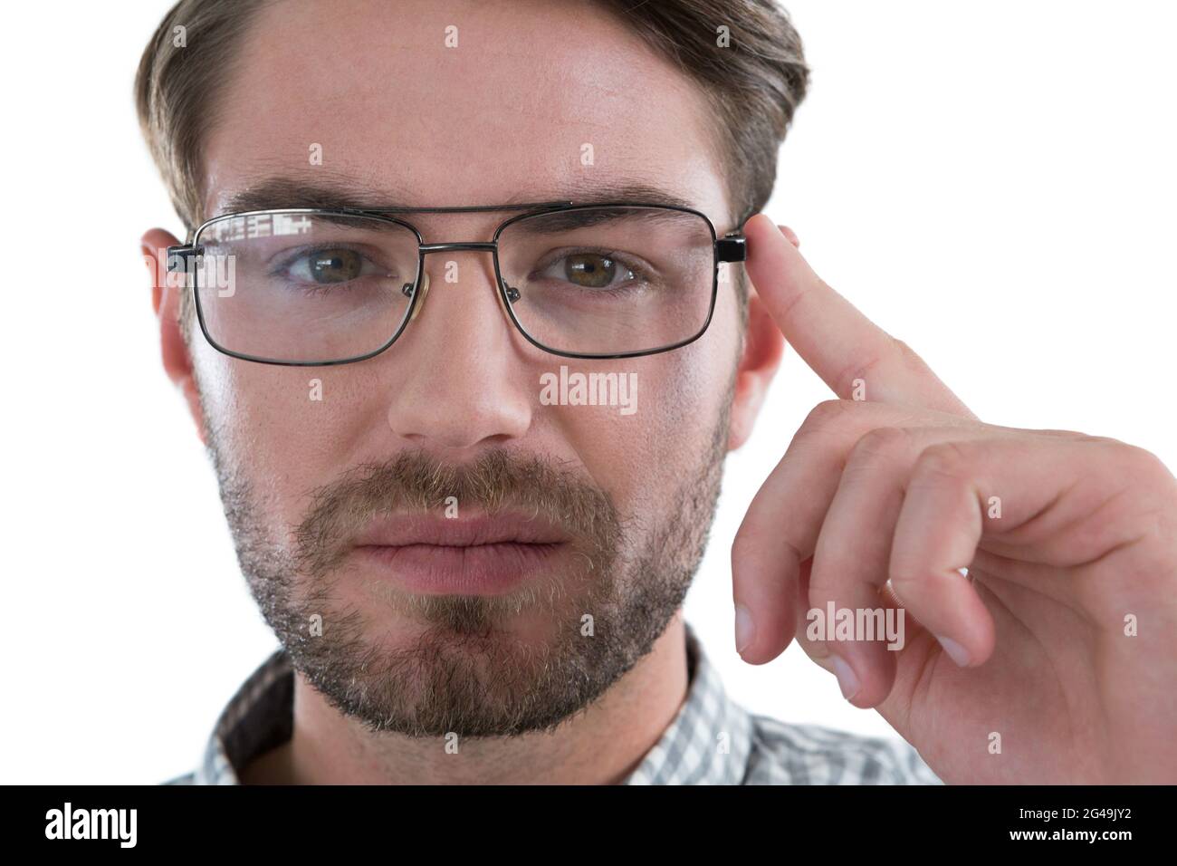 Man wearing spectacles Stock Photo - Alamy