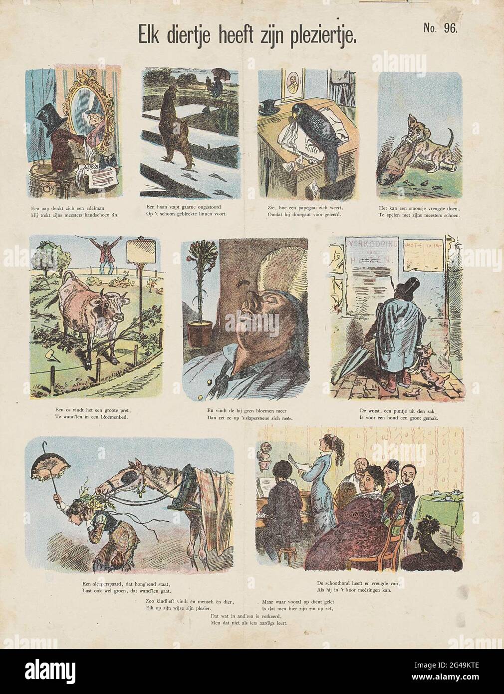 Every animal has its pleasure; Meijer's prints. Leaf with 9 ...