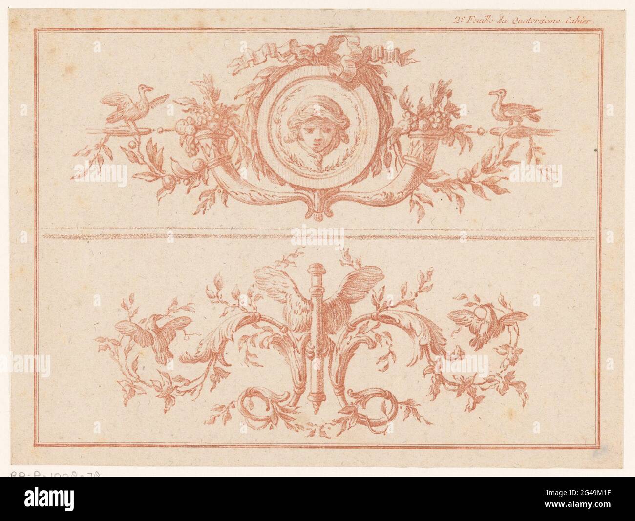 Two Frisians with Arabesken; Quatorzieme Cahier des Arabesques. Two ...