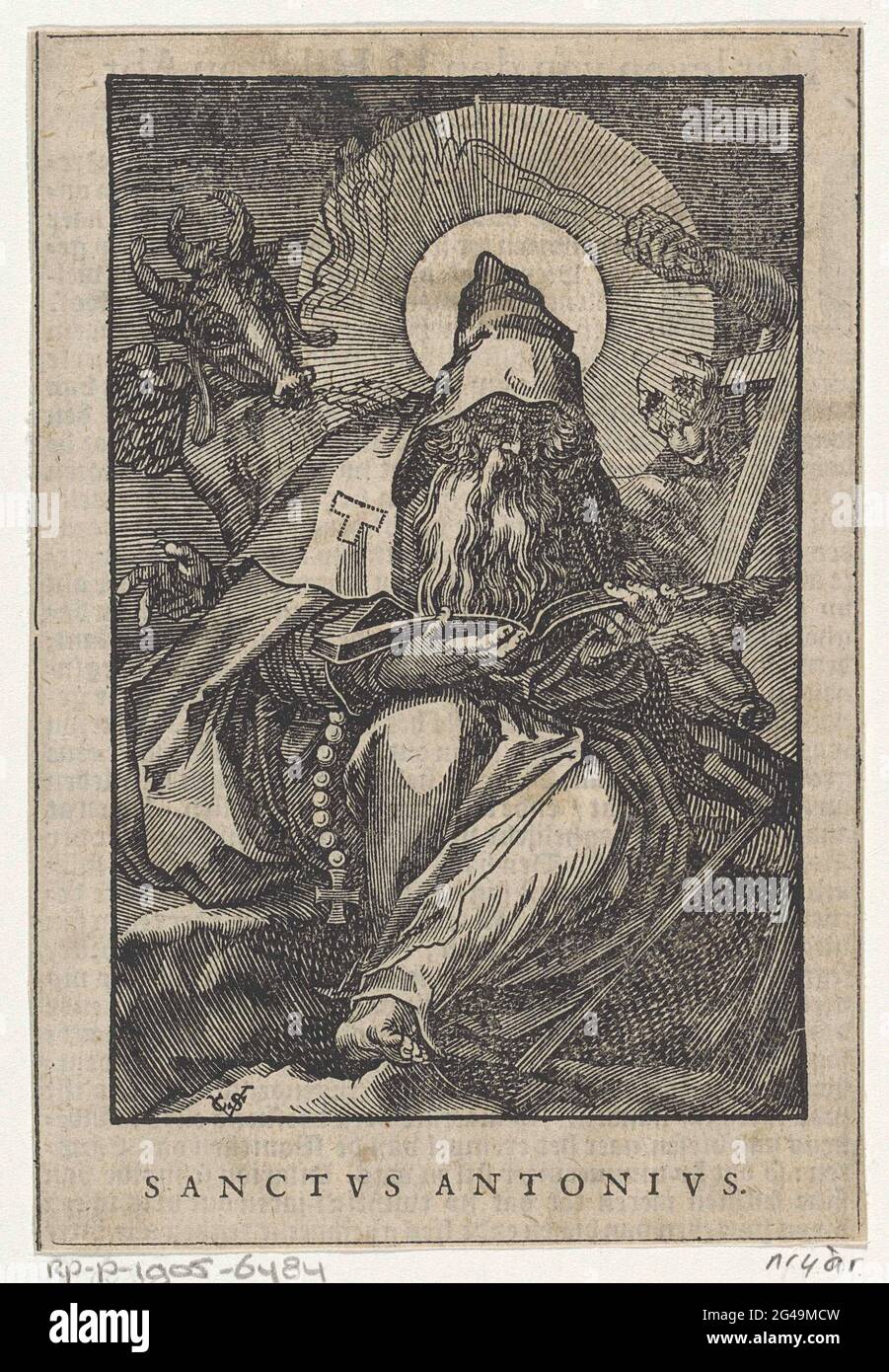 St. Anthony the Great of Egypt as a hermit; Saint Anthony Stock Photo ...