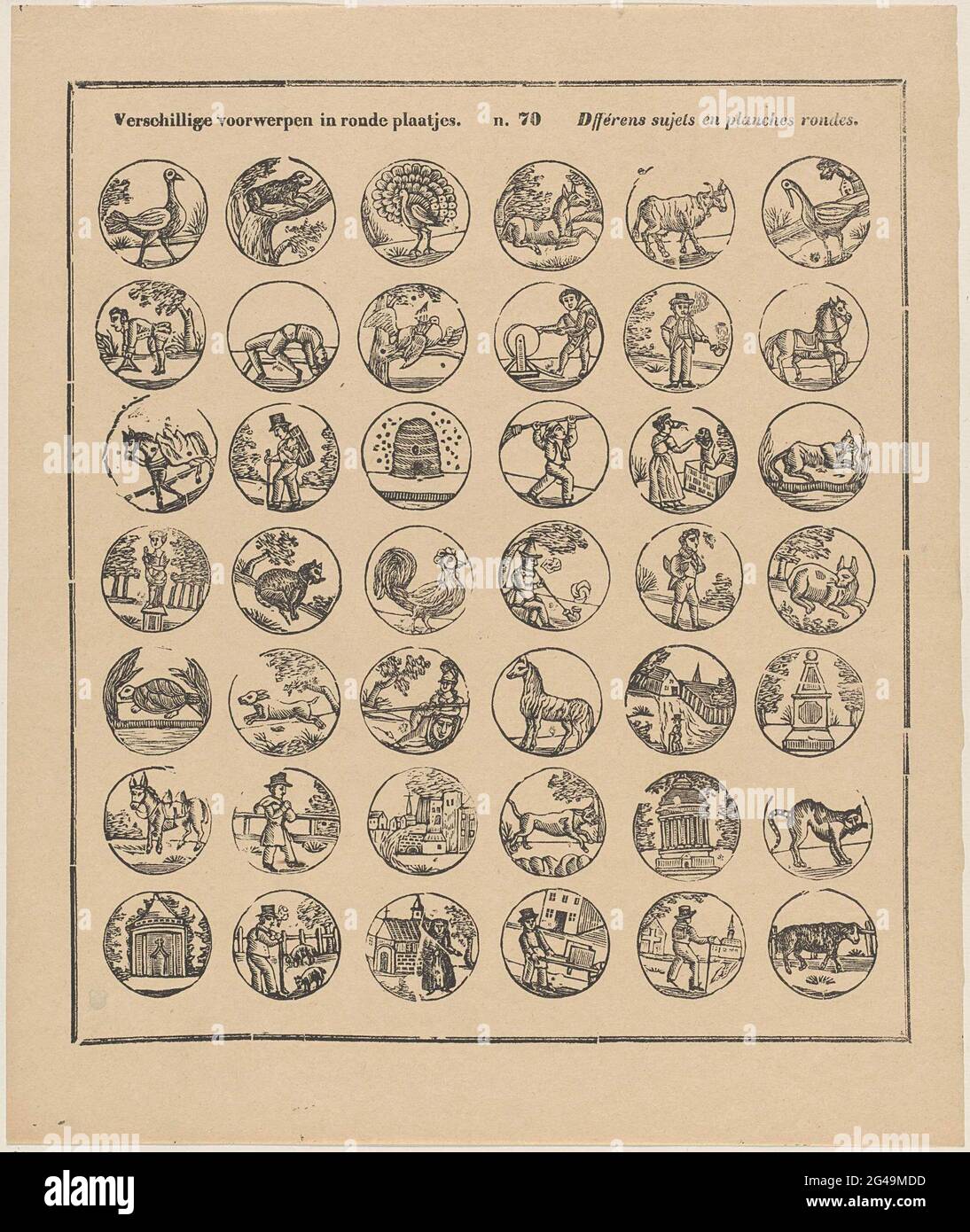 Different objects in round pictures / différens Sujets and planches ...