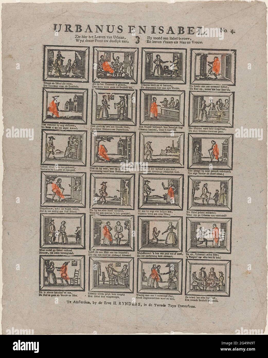 Urbanus and Isabel / See the lives of Urbaan [(...)]. Leaf with 24 ...