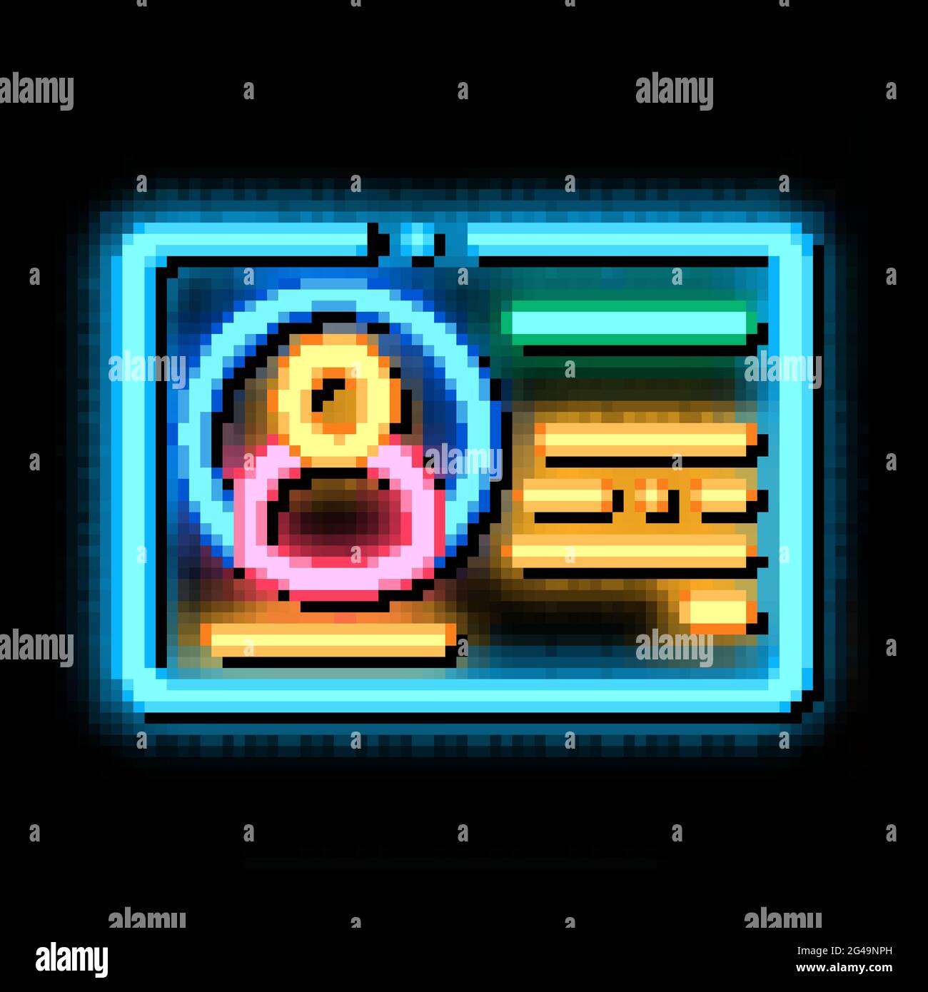 driving license neon glow icon illustration Stock Vector Image & Art ...