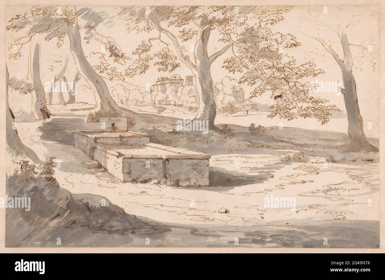 View of the abbey of Grottaferrata Stock Photo - Alamy