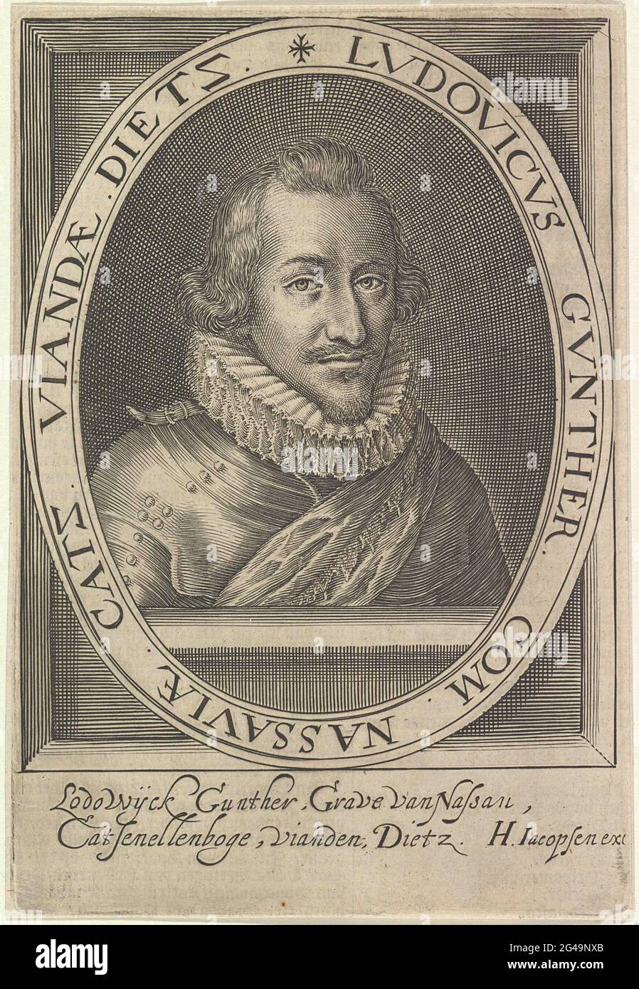Portrait of Louis Gunther, Count of Nassau. Portrait of Louis Gunther ...