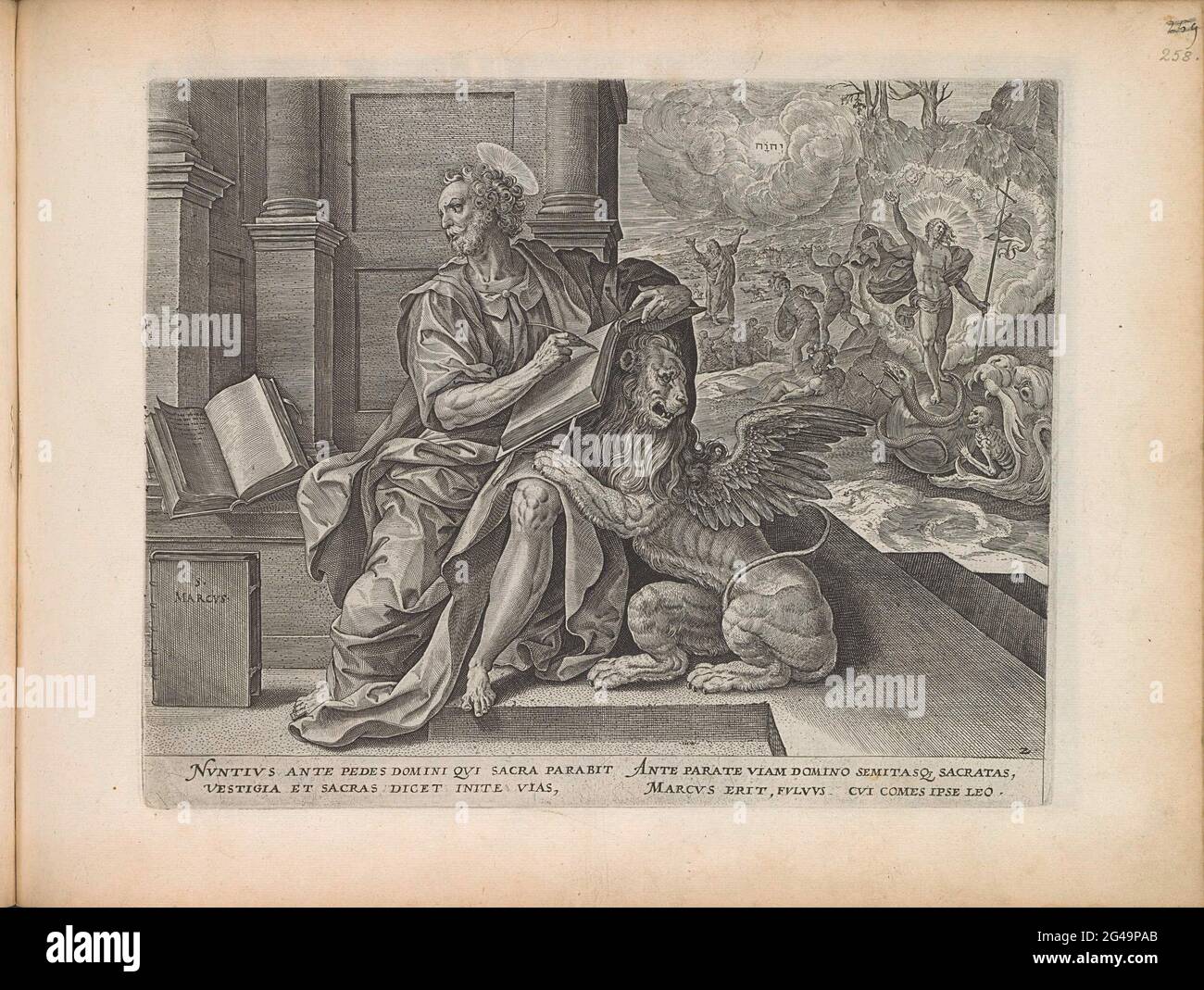 Evangelist Marcus; S. Marcvs; Four evangelists; Theatrum Biblicum Hoc ...