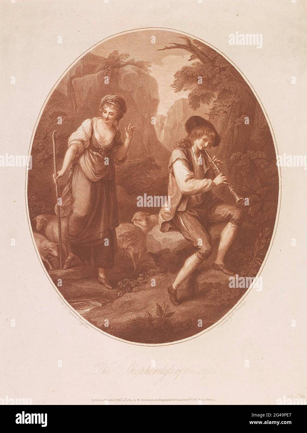 Shepherds in the Alps; The Shepherdess of the Alps. A flute playing ...