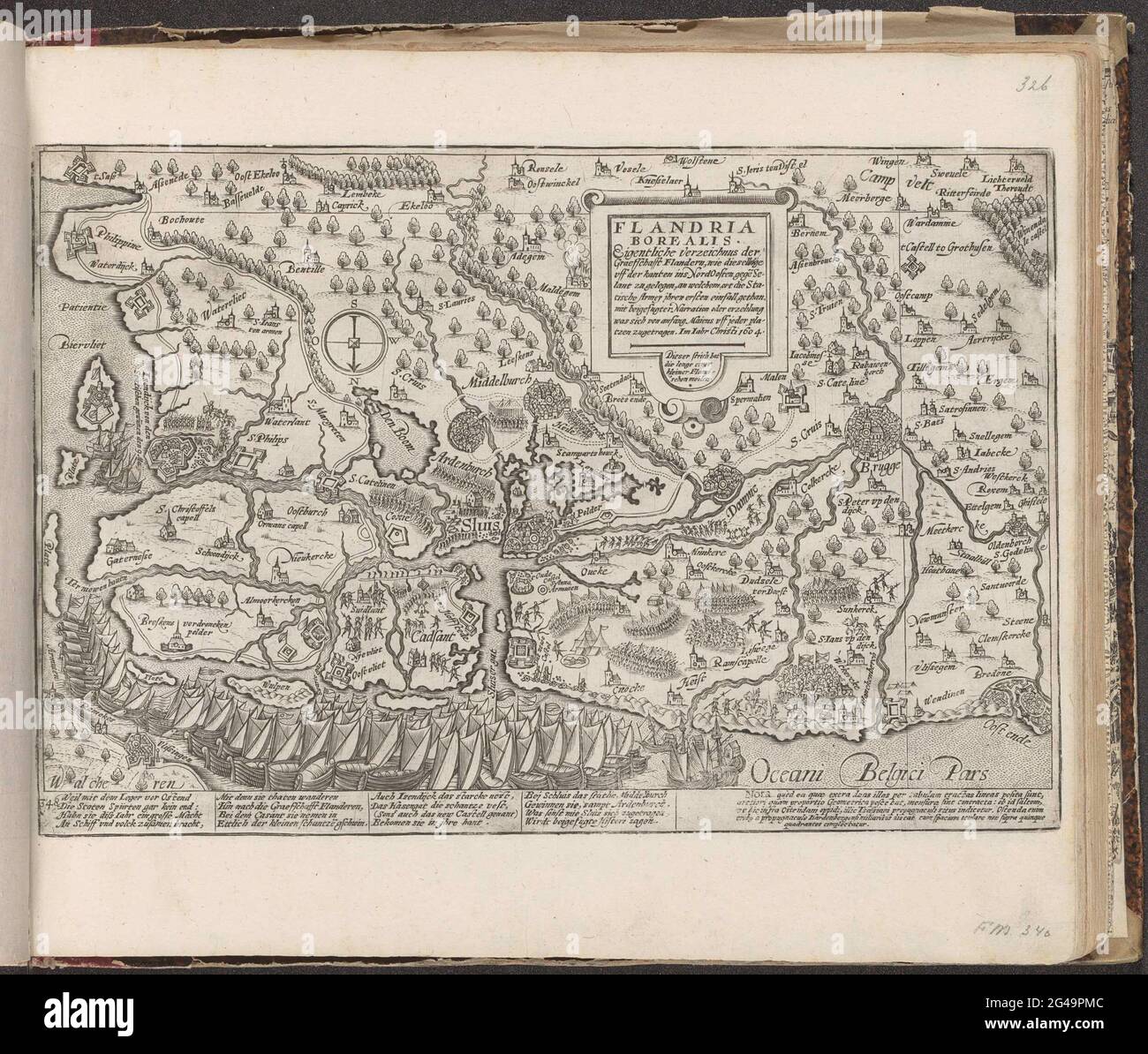 Map of Flanders, 1604; Flandria Borealis; Series 10: Dutch and foreign ...