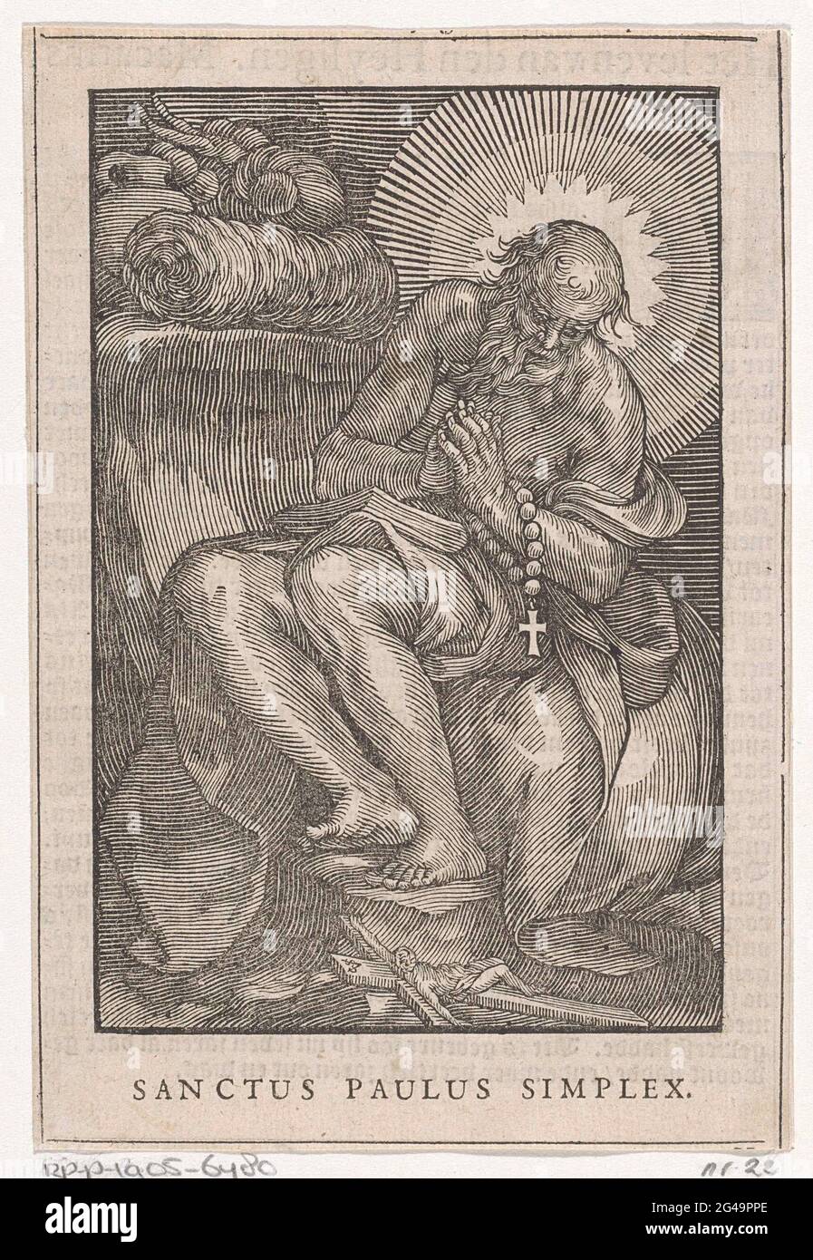 Holy Paul of Egypt as a hermit; Sanctus Paulus Simplex Stock Photo - Alamy