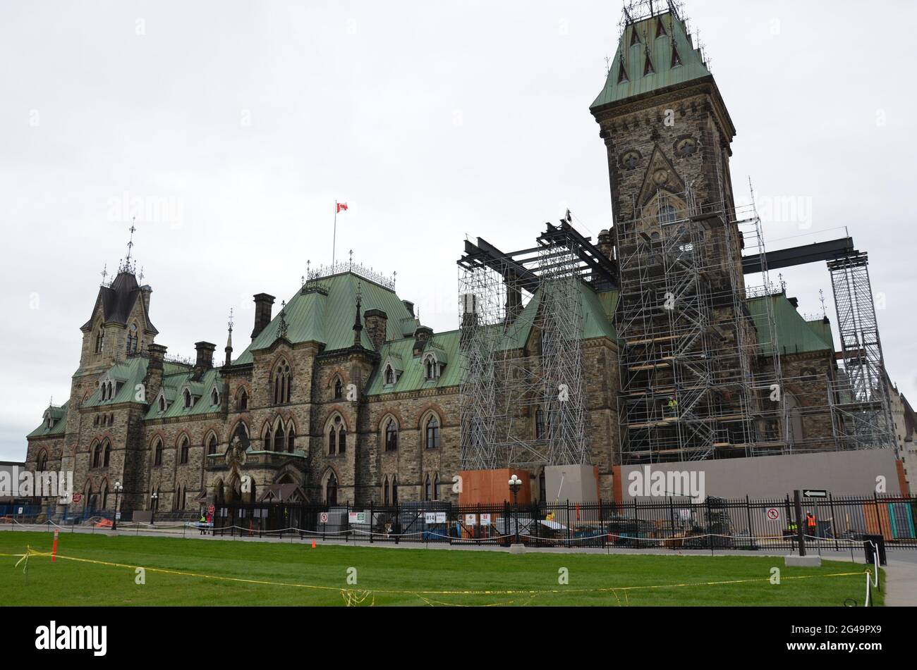 government building in Ottawa province Canada under construction Stock ...