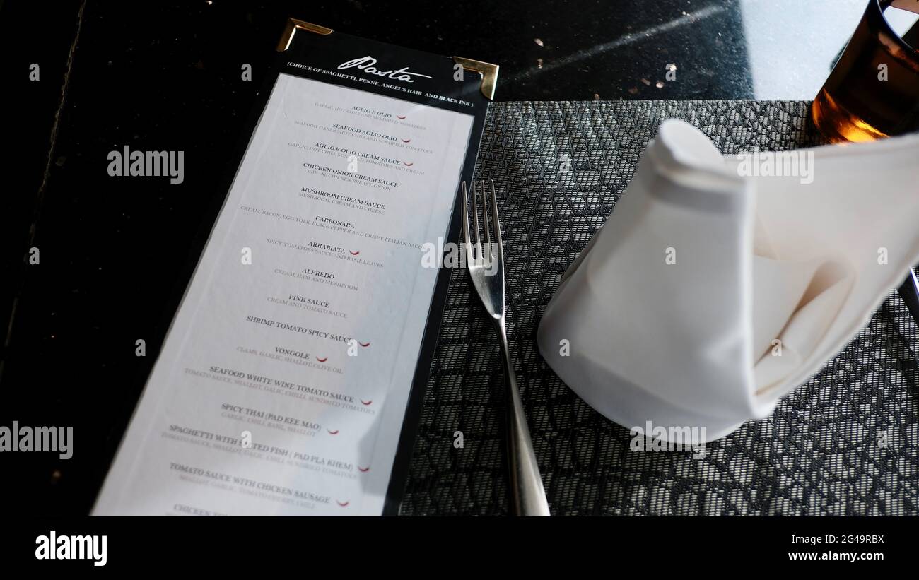 food The Continent Hotel Medinii Restaurant Bangkok Thailand Stock ...