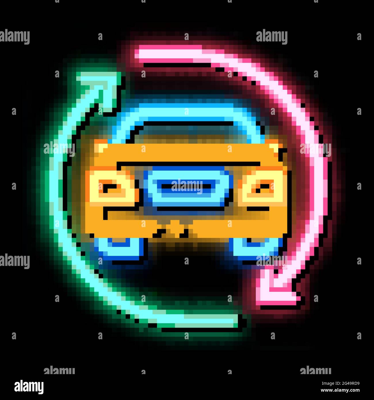 car exchange neon glow icon illustration Stock Vector Image & Art - Alamy