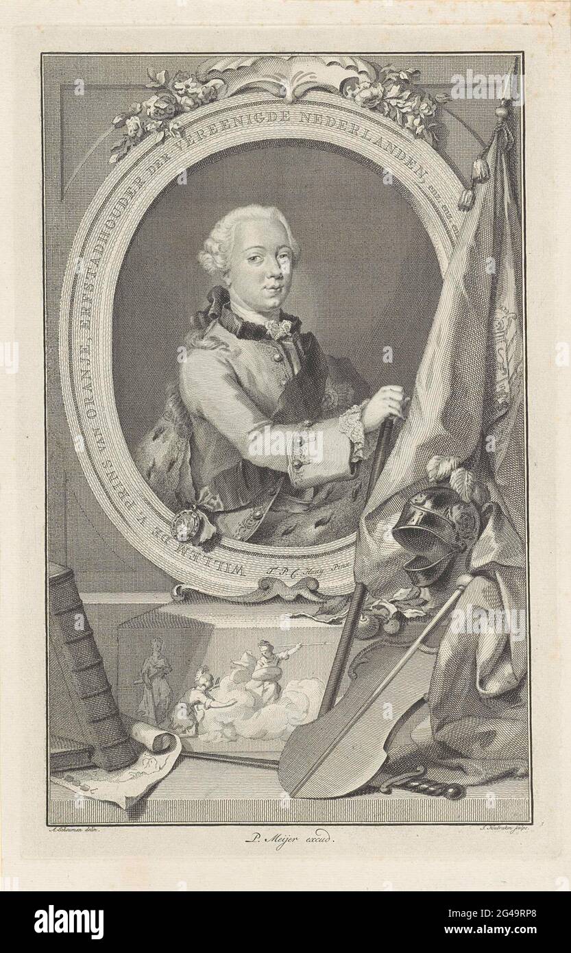 Portrait of Willem V, Prince of Orange-Nassau. Portrait of Willem V in ...