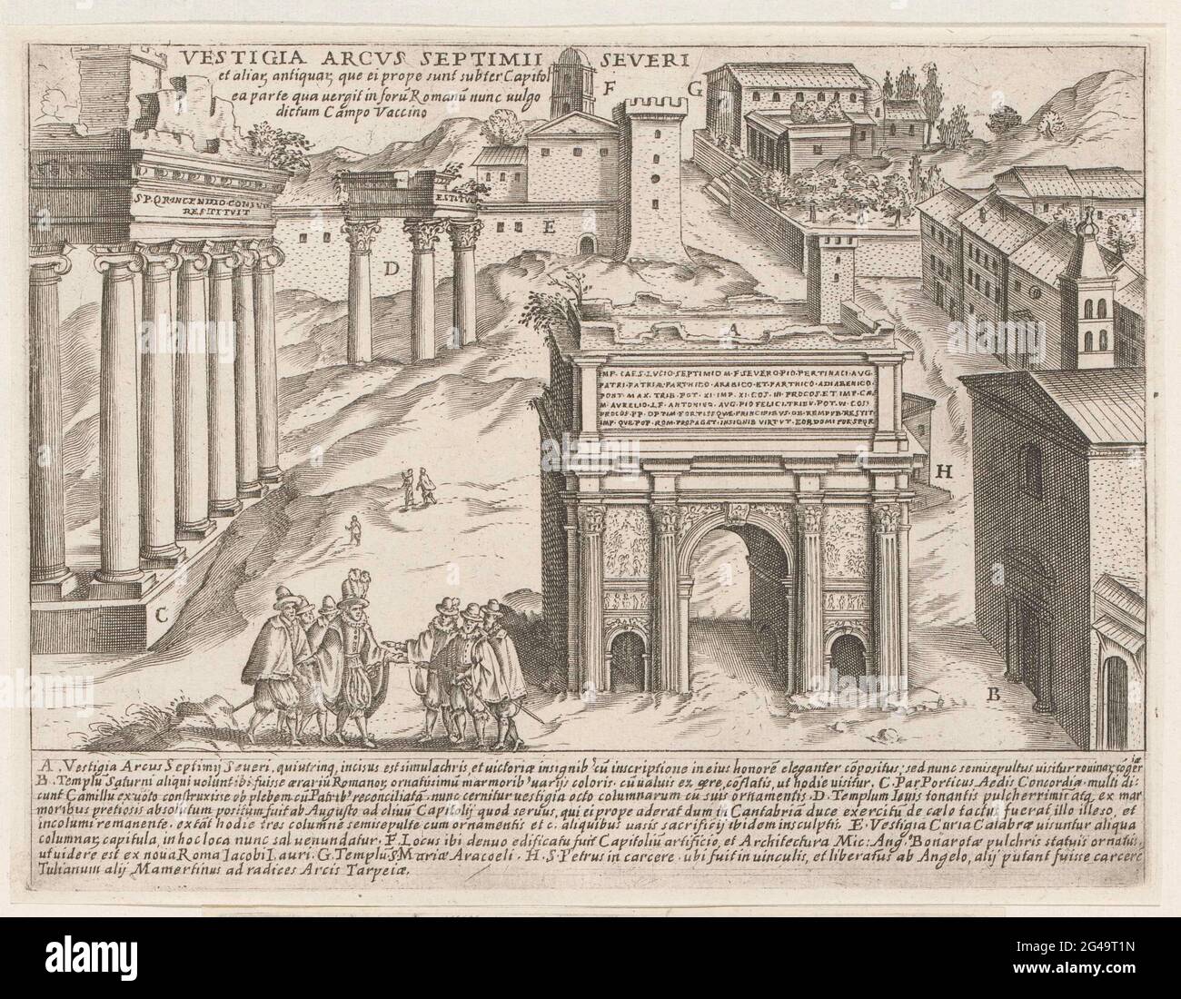 Arch of Septimius Severus on the Roman Forum; Vestigia Arcus Septimii ...