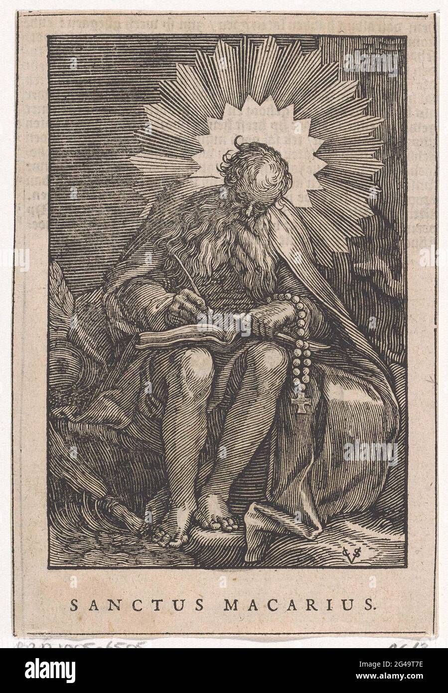 Saint Macarius as a hermit ; St. Macarius Stock Photo - Alamy