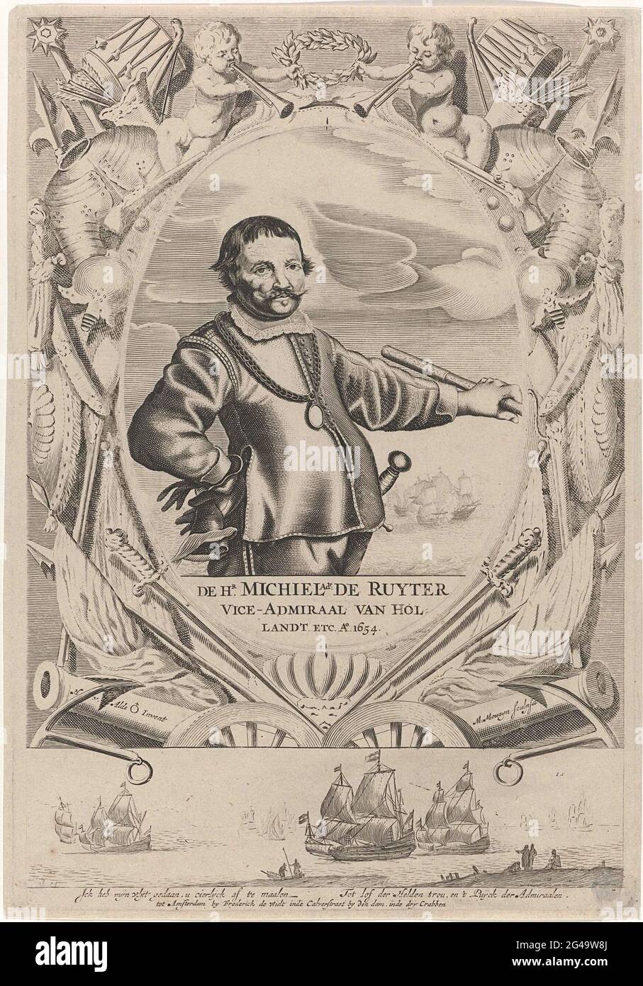 Portrait of Michiel Adriaansz. De Ruyter. Portrait of Adriaanz Admiral ...