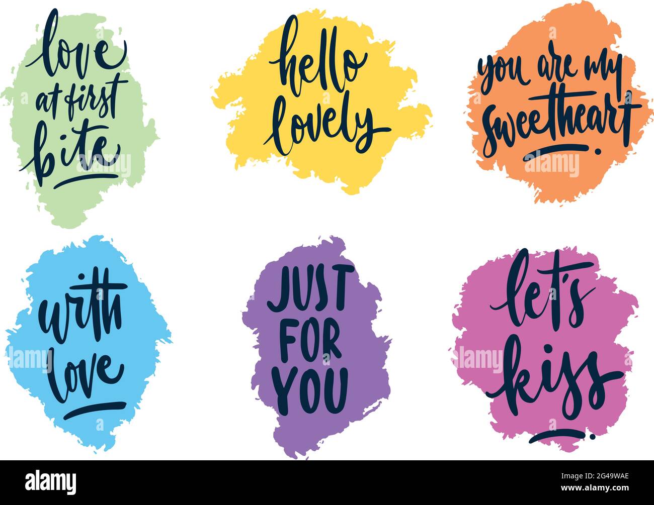 love lettering design set hand drawn Stock Vector Image & Art - Alamy