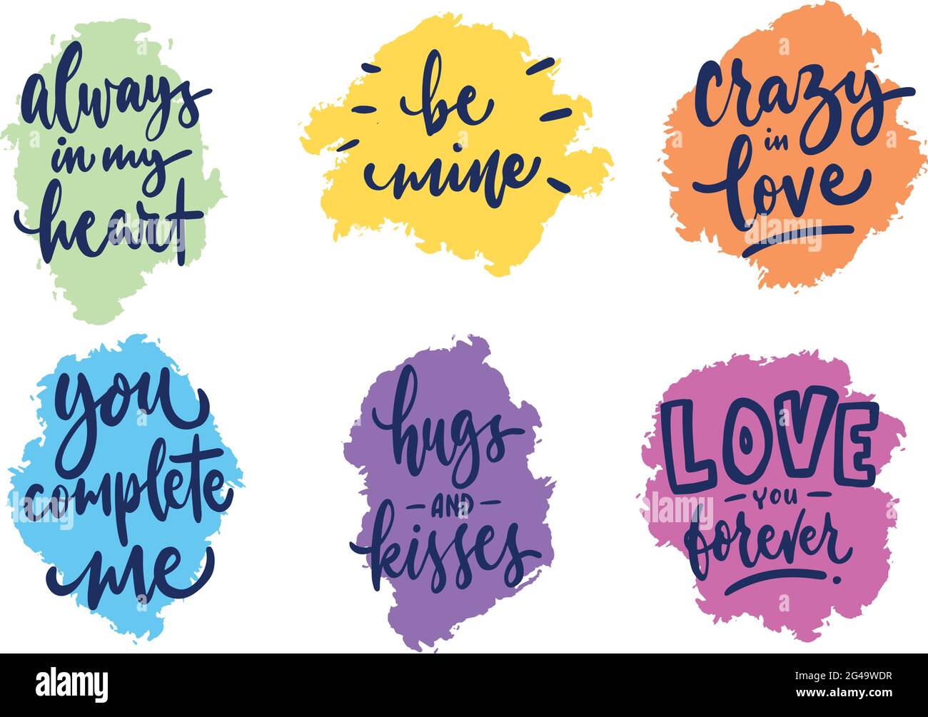 love lettering design set hand drawn Stock Vector Image & Art - Alamy