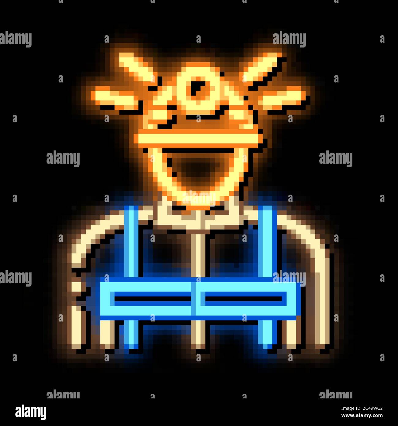 miner worker neon glow icon illustration Stock Vector Image & Art - Alamy