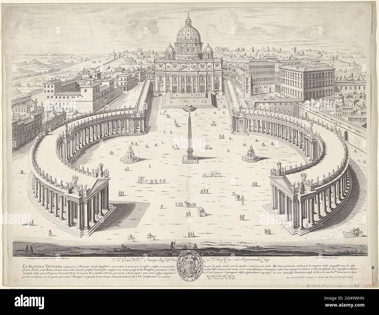 St. Peter's basilica; La Basilica Vaticana. View of the Sint ...