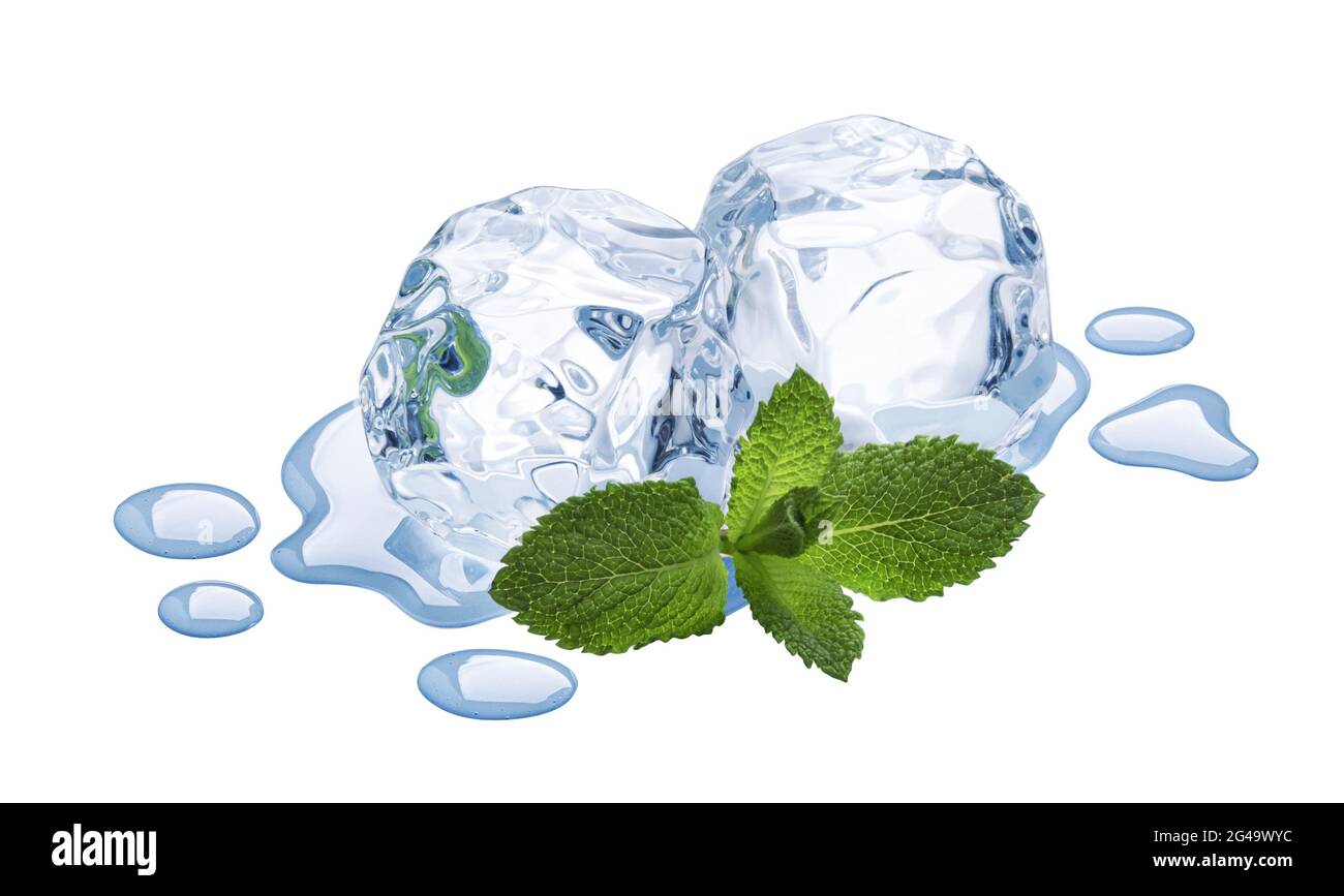 Mint leaves ice cubes hi-res stock photography and images - Alamy