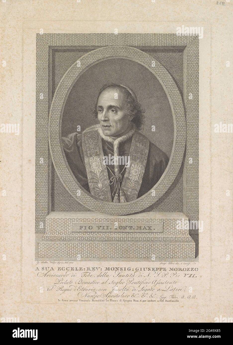 Portrait of Pope Pius VII Stock Photo - Alamy