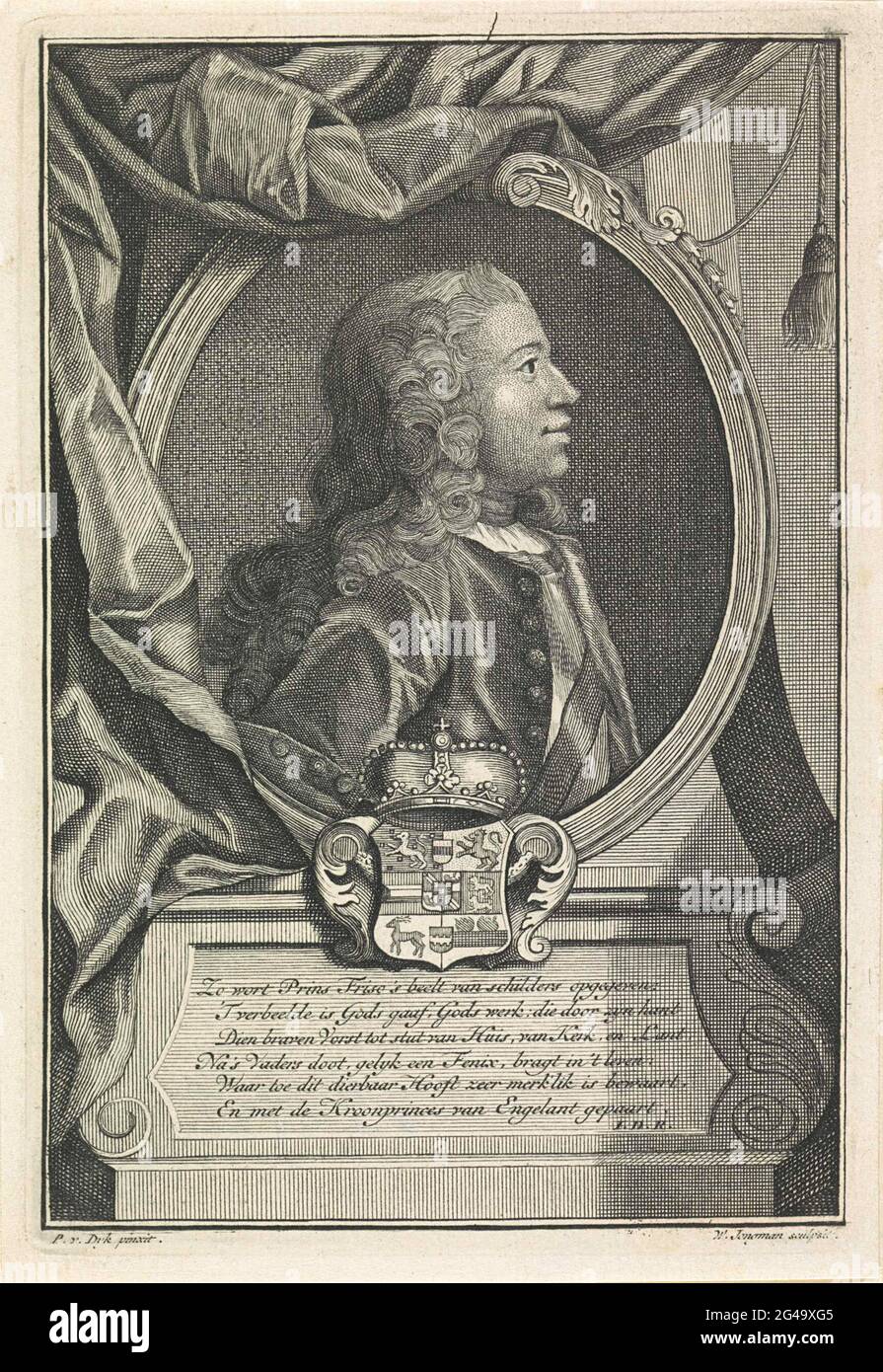 Portrait of Willem IV, Prince of Orange-Nassau. Portrait of Willem IV ...