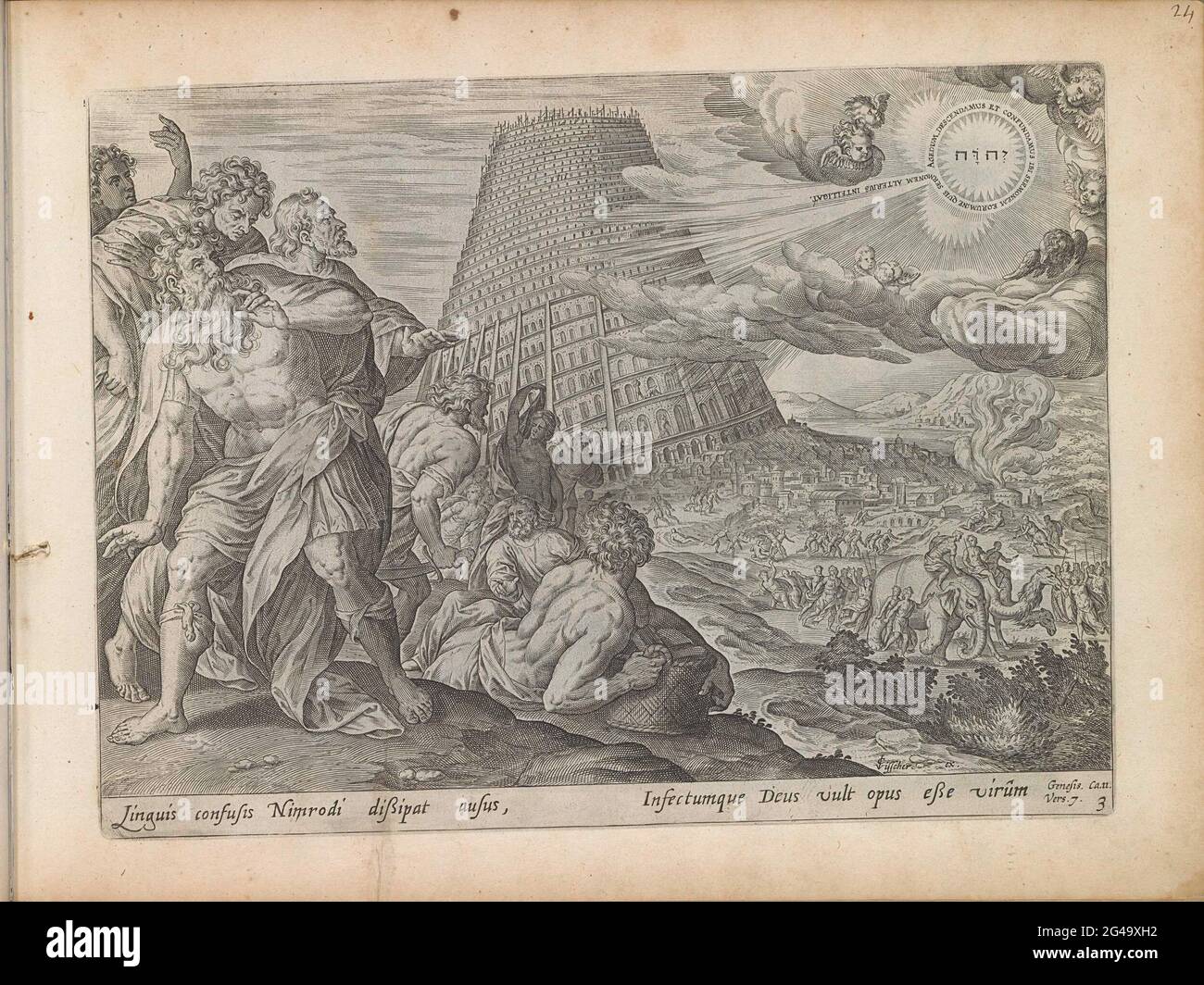 Babylonian confusion; History of the tower of Babel; Theatrum Biblicum ...
