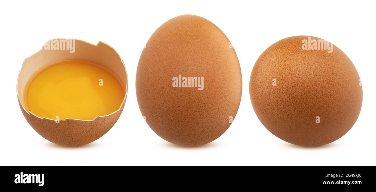 Chicken eggs isolated on white background with clipping path Stock ...