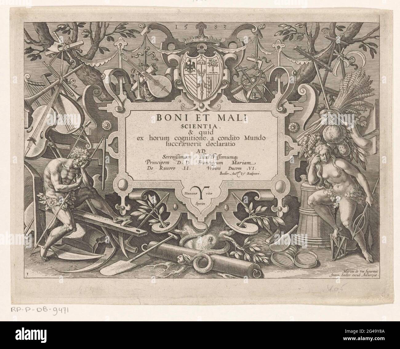 Ornamental list of Adam and Eva; History of the Van Cain family / about ...