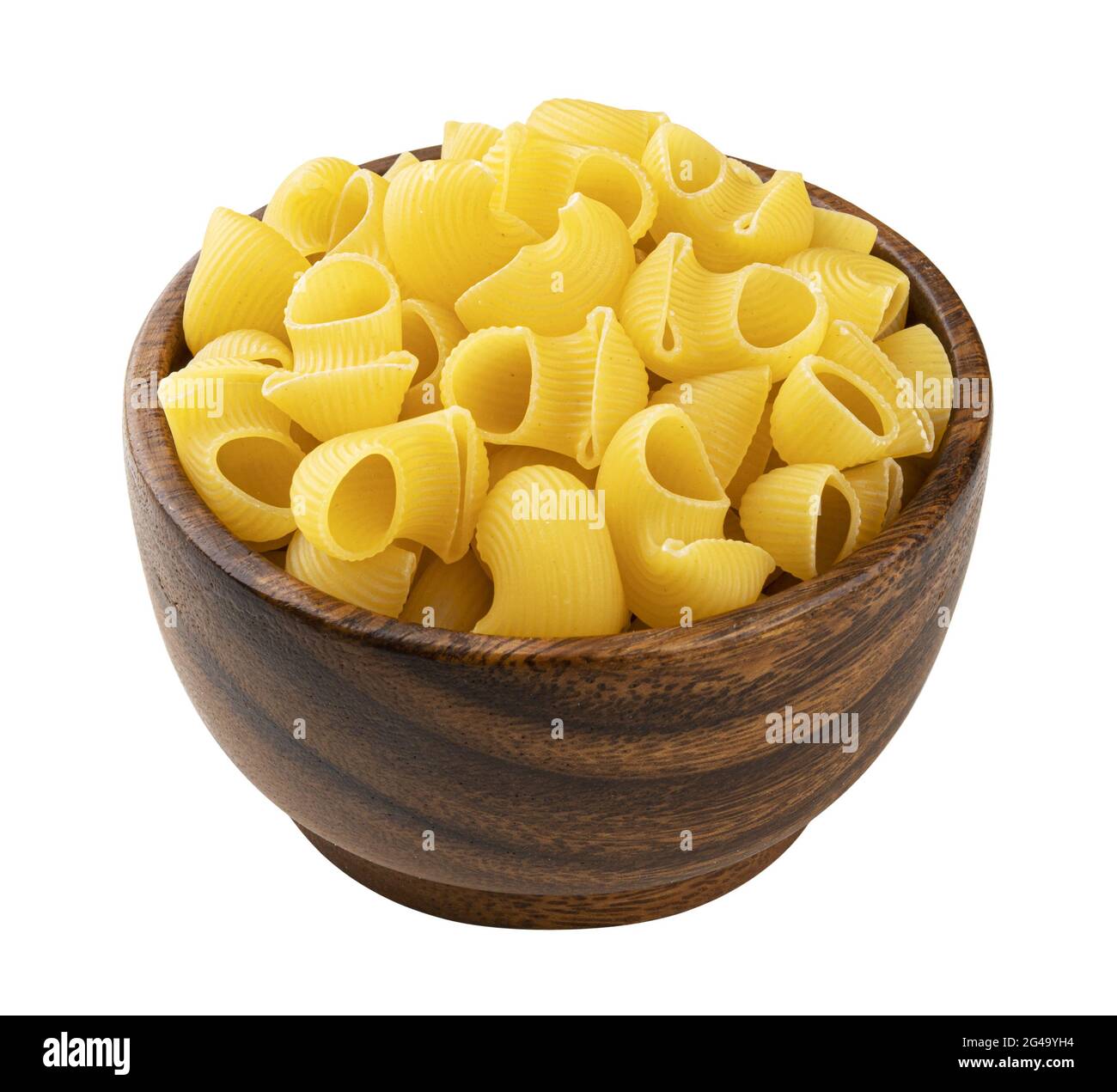 Pipe rigate pasta isolated on white background Stock Photo - Alamy