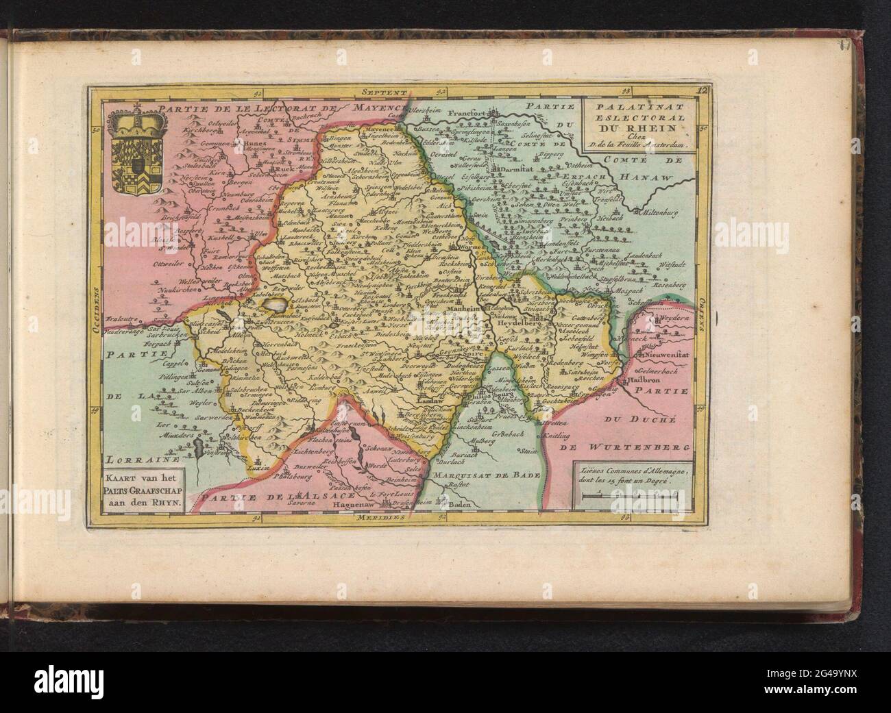 Map of Rhineland-Palatinate; Map of the Palatinate Graafschap aan den ...