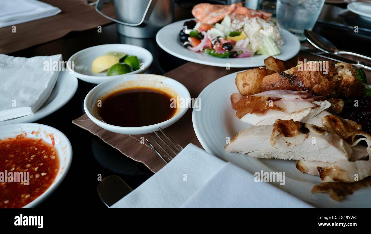 Five Star Lunch Buffet Smorgasbord Food on the Table in Pattaya ...