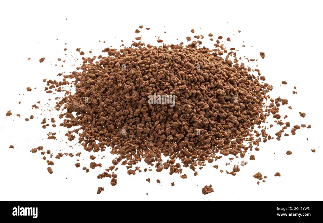 Pile of cocoa powder isolated on white background Stock Photo - Alamy