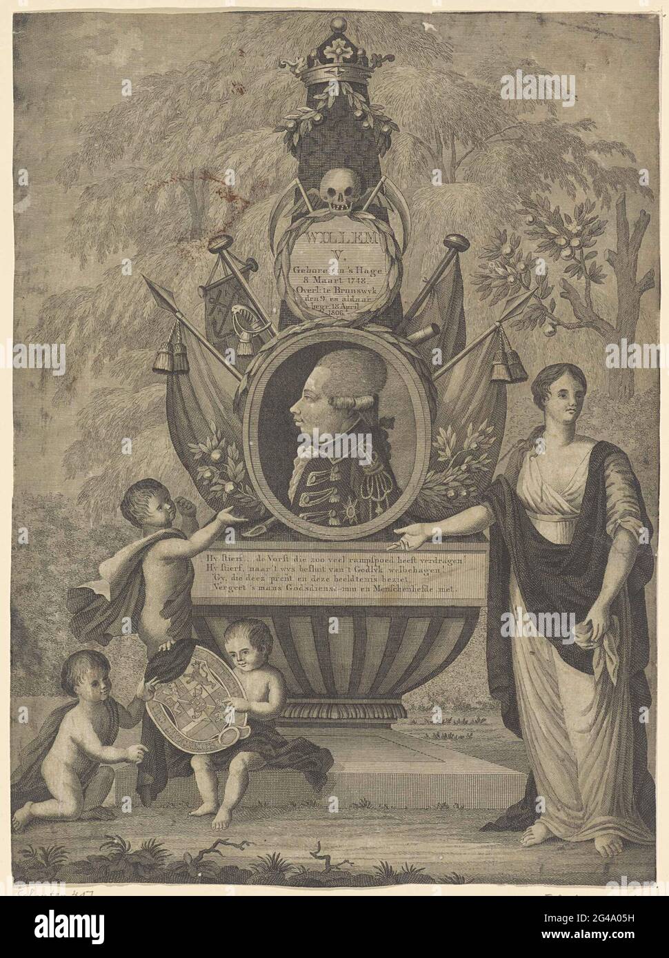 Grafmonument for Willem V, Prince of Oranje-Nassau, 1806. Grafmonument ...