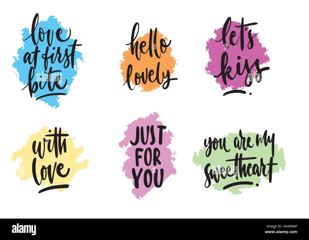 love lettering design set hand drawn Stock Vector Image & Art - Alamy