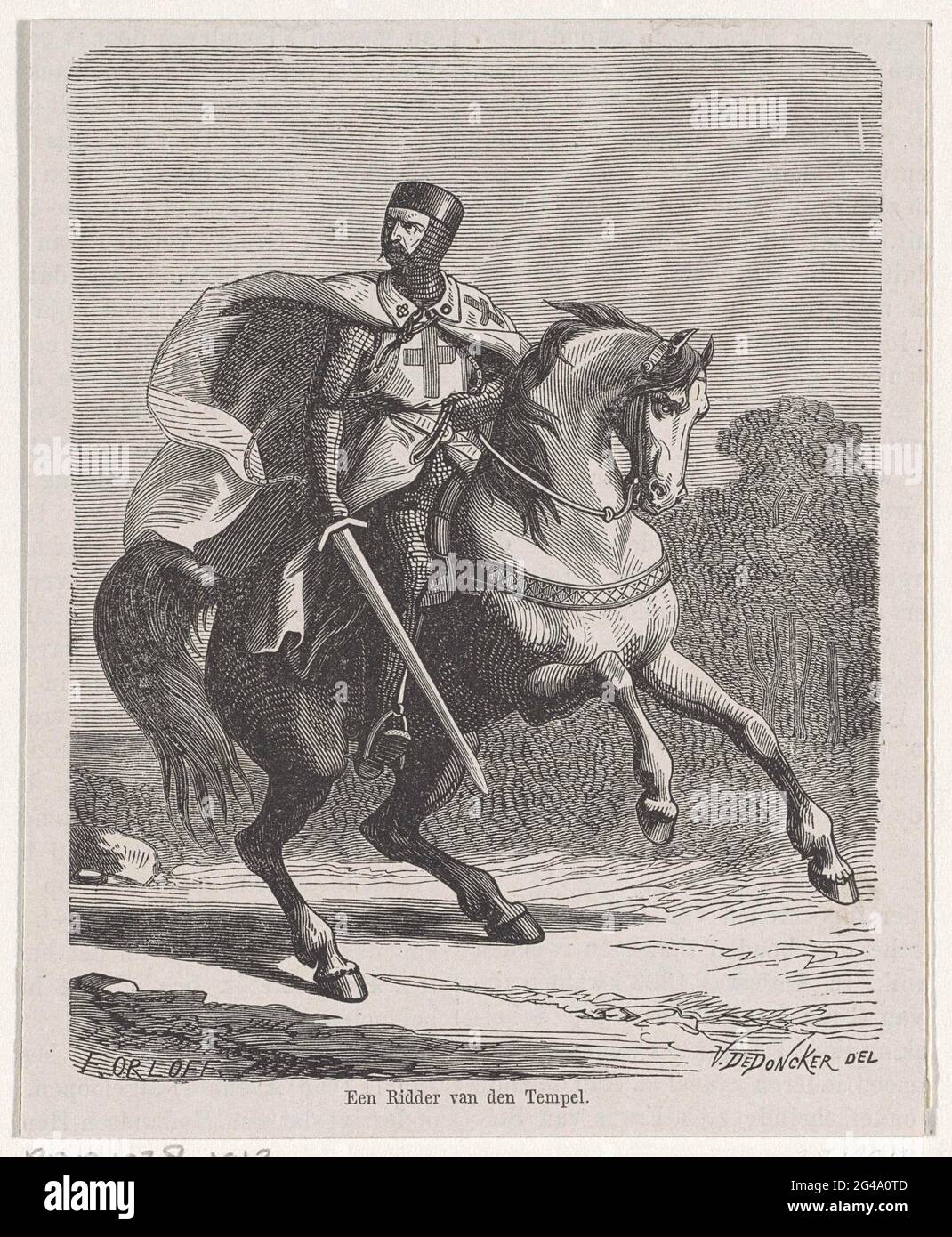 A knight of the temple. A knight of the order of the Templars on a ...