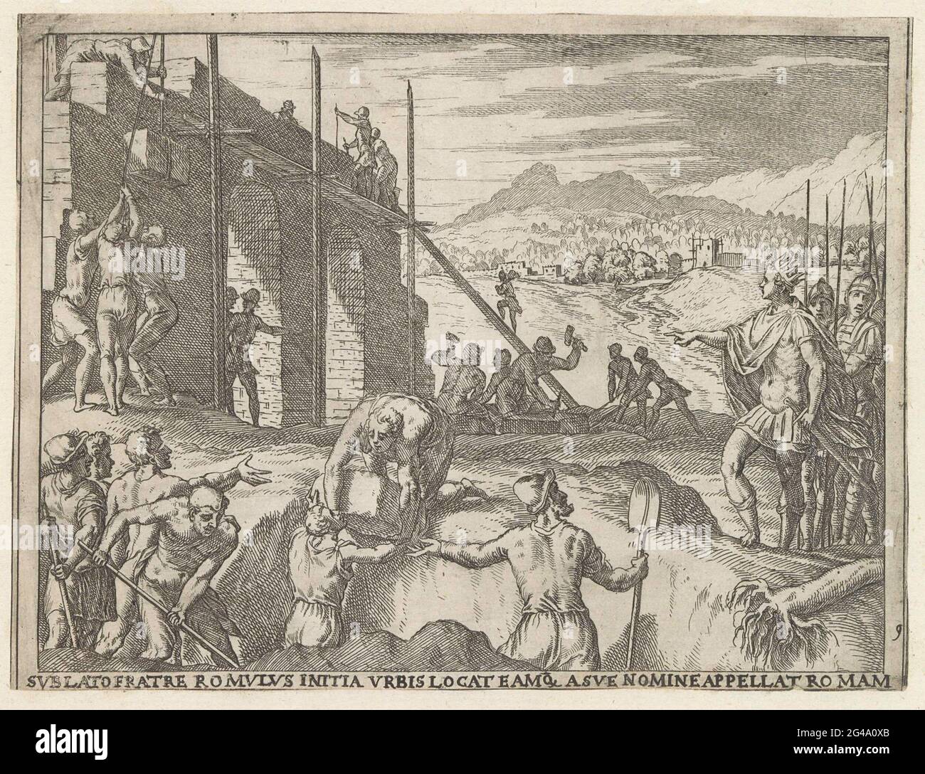 Romulus builds a city and calls her Rome; Subllato Fratre Romulus ...