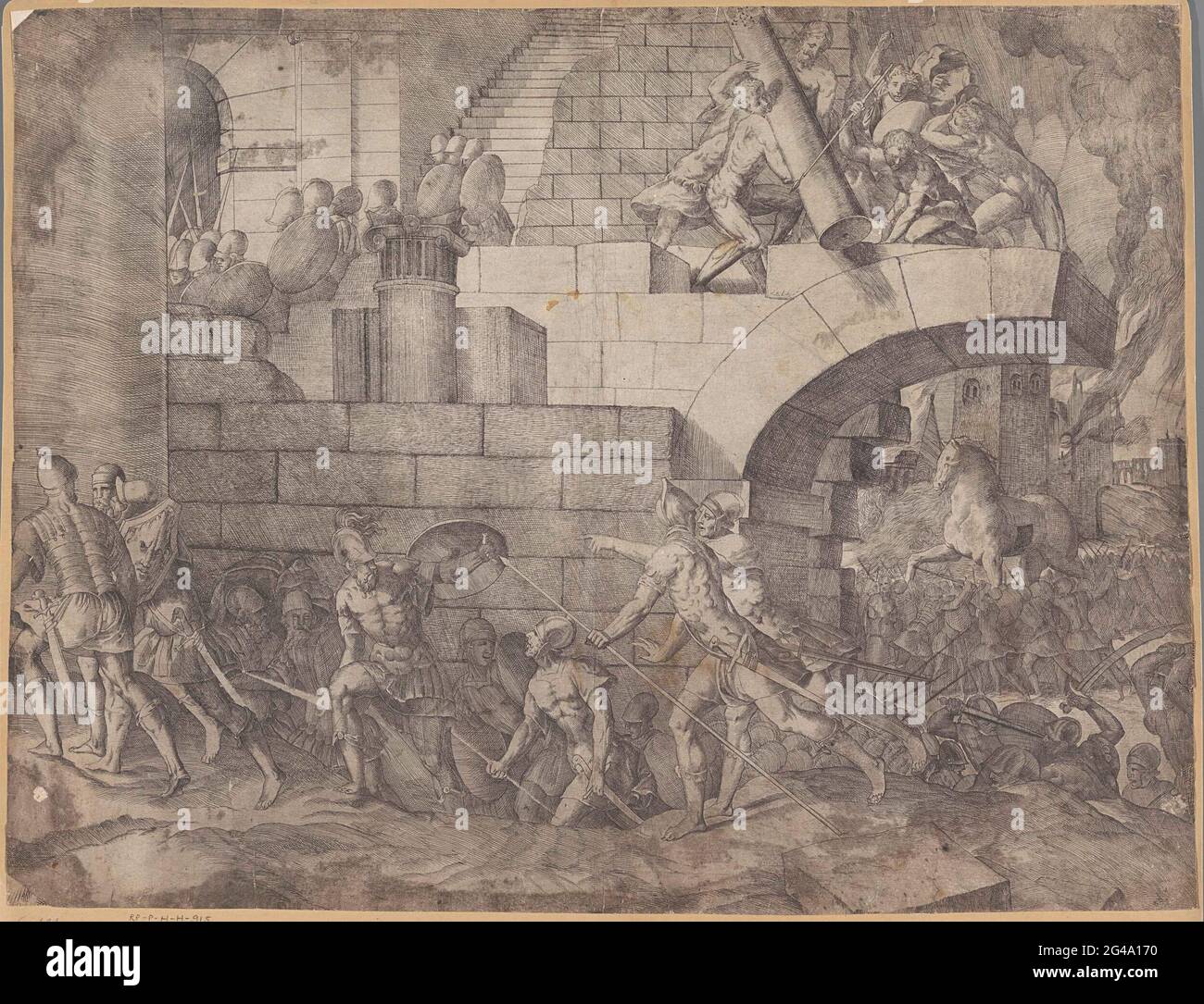 Fight at the walls of Troy. The battle between Greek and Trojan ...