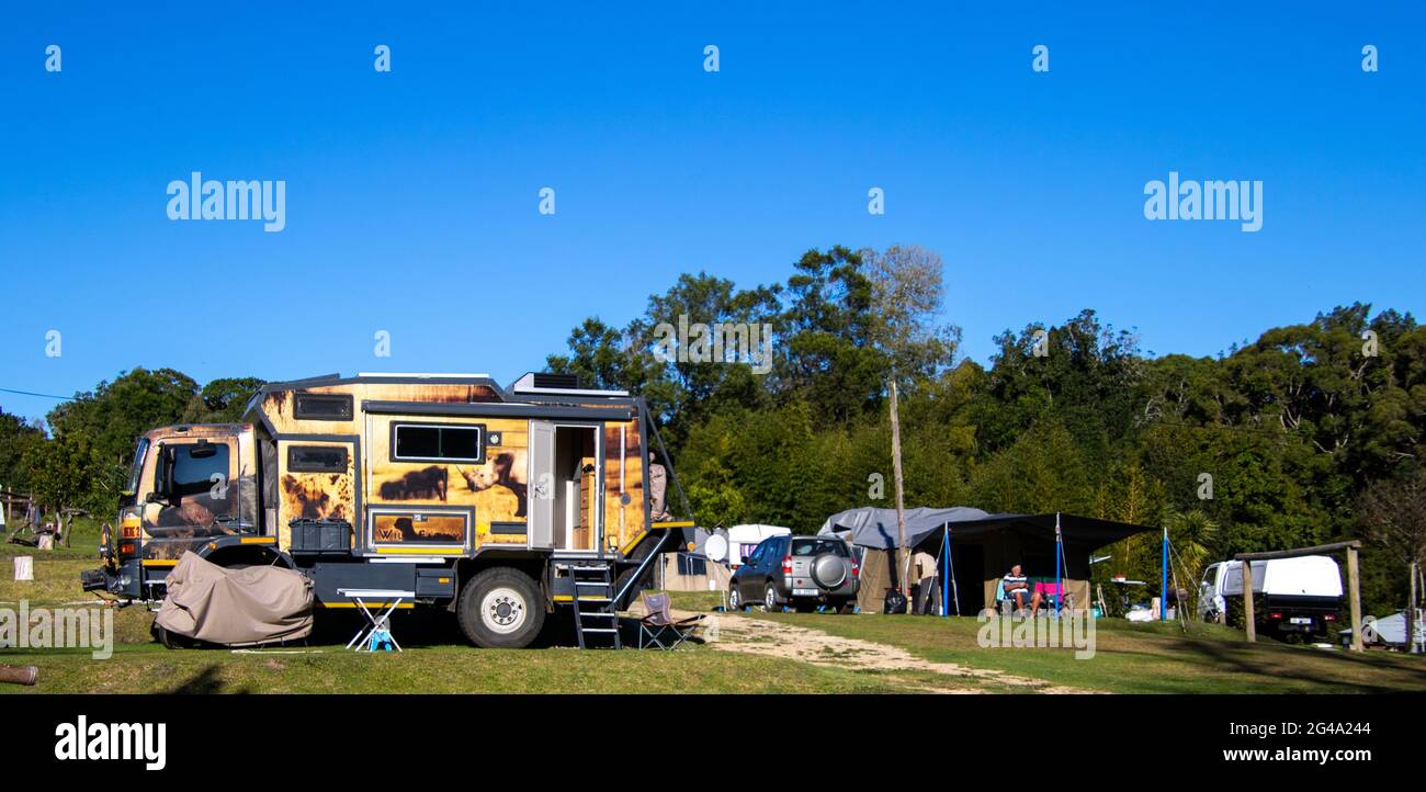Harkerville, South Africa - camping at Harkerville Forest Lodge Stock ...