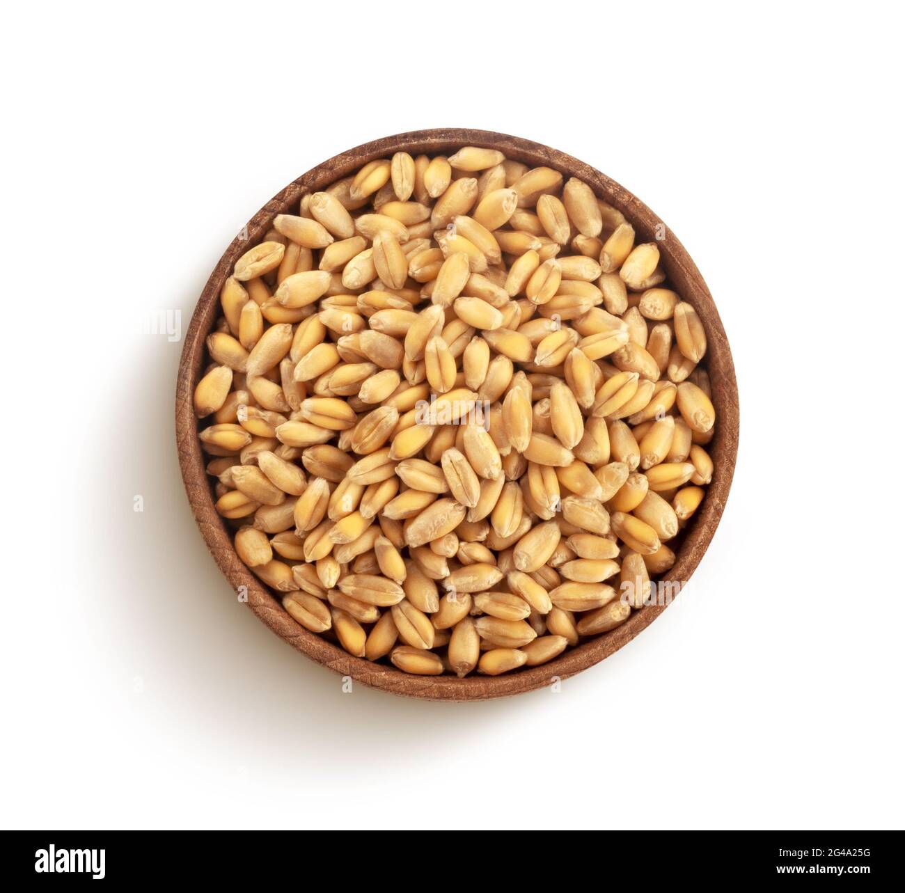 Wheat grains isolated on white background, top view Stock Photo - Alamy