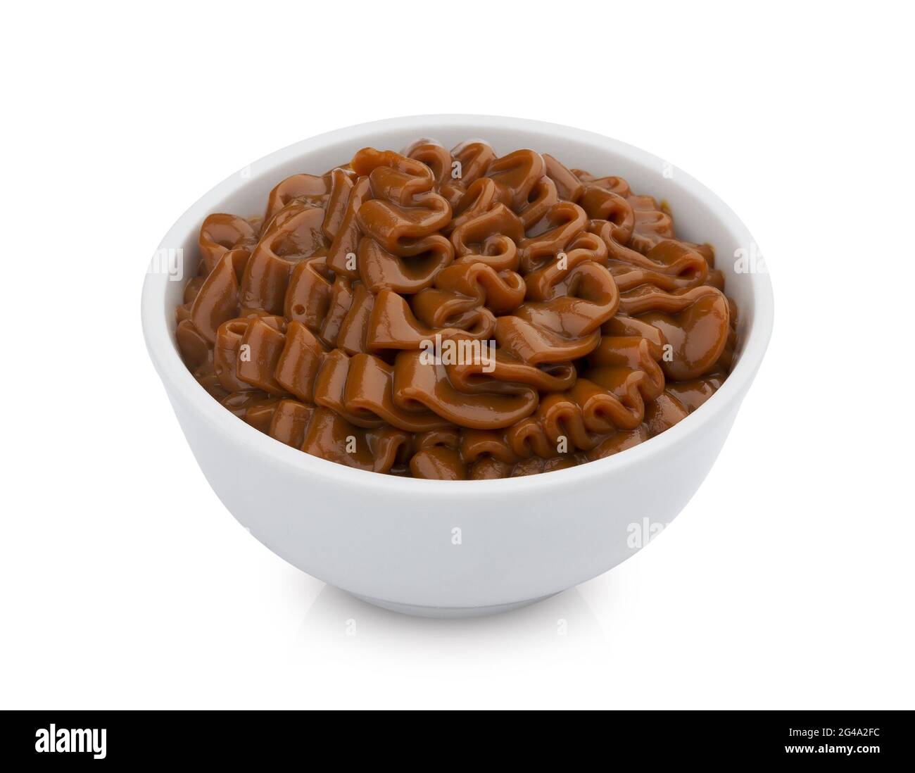 Boiled condensed milk, caramel cream isolated on white background Stock ...