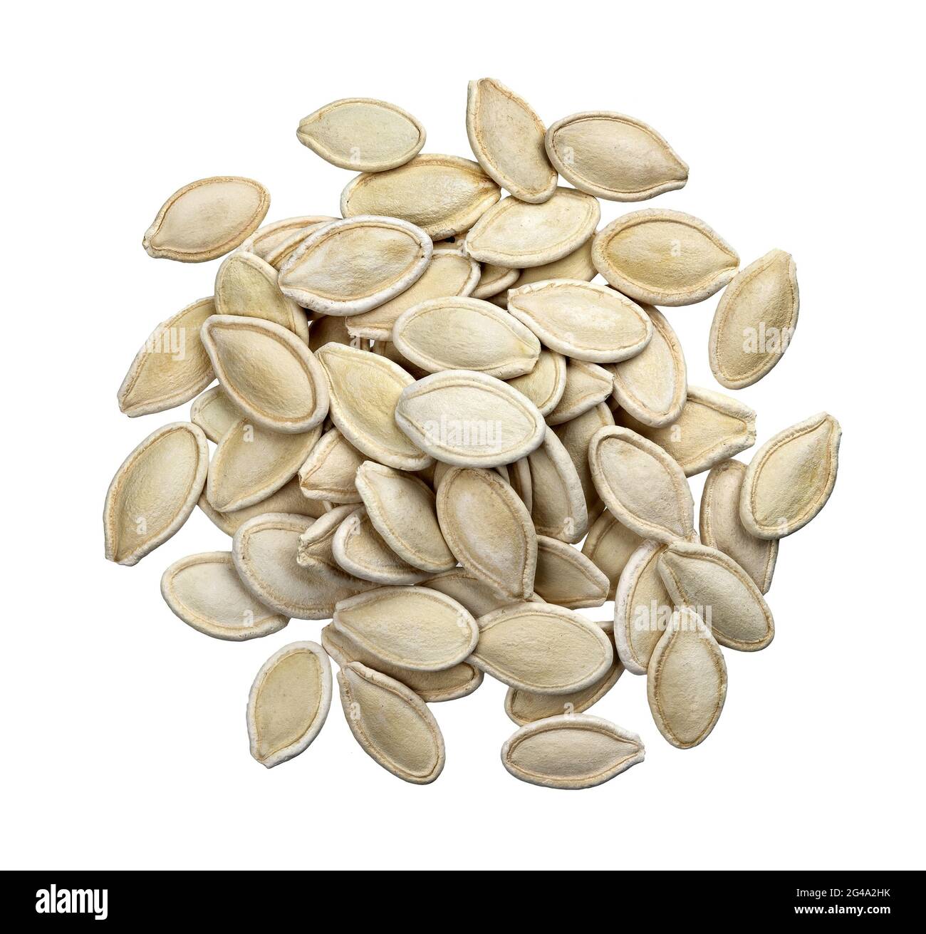 Pumpkin seeds isolated on white background with clipping path, top view ...