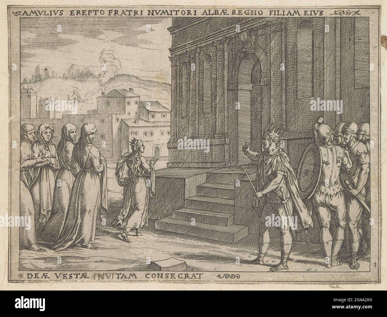 Amulius forces Rhea Silvia to become a vestal virgin; Amulius Repto ...