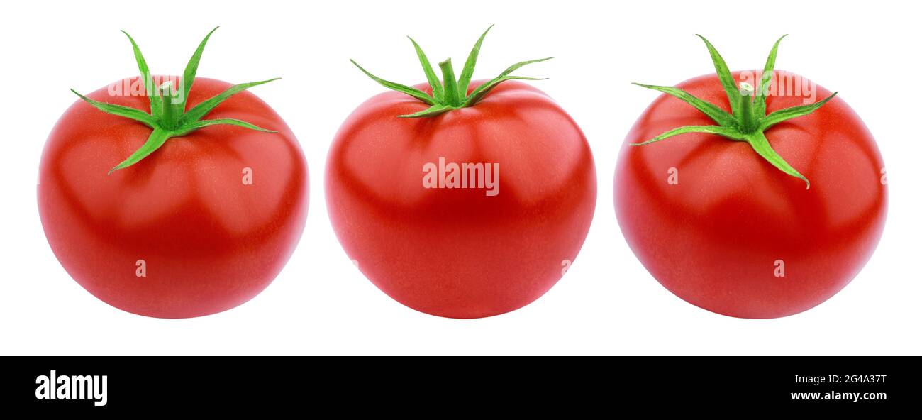 One tomato isolated isolated on white background Stock Photo - Alamy