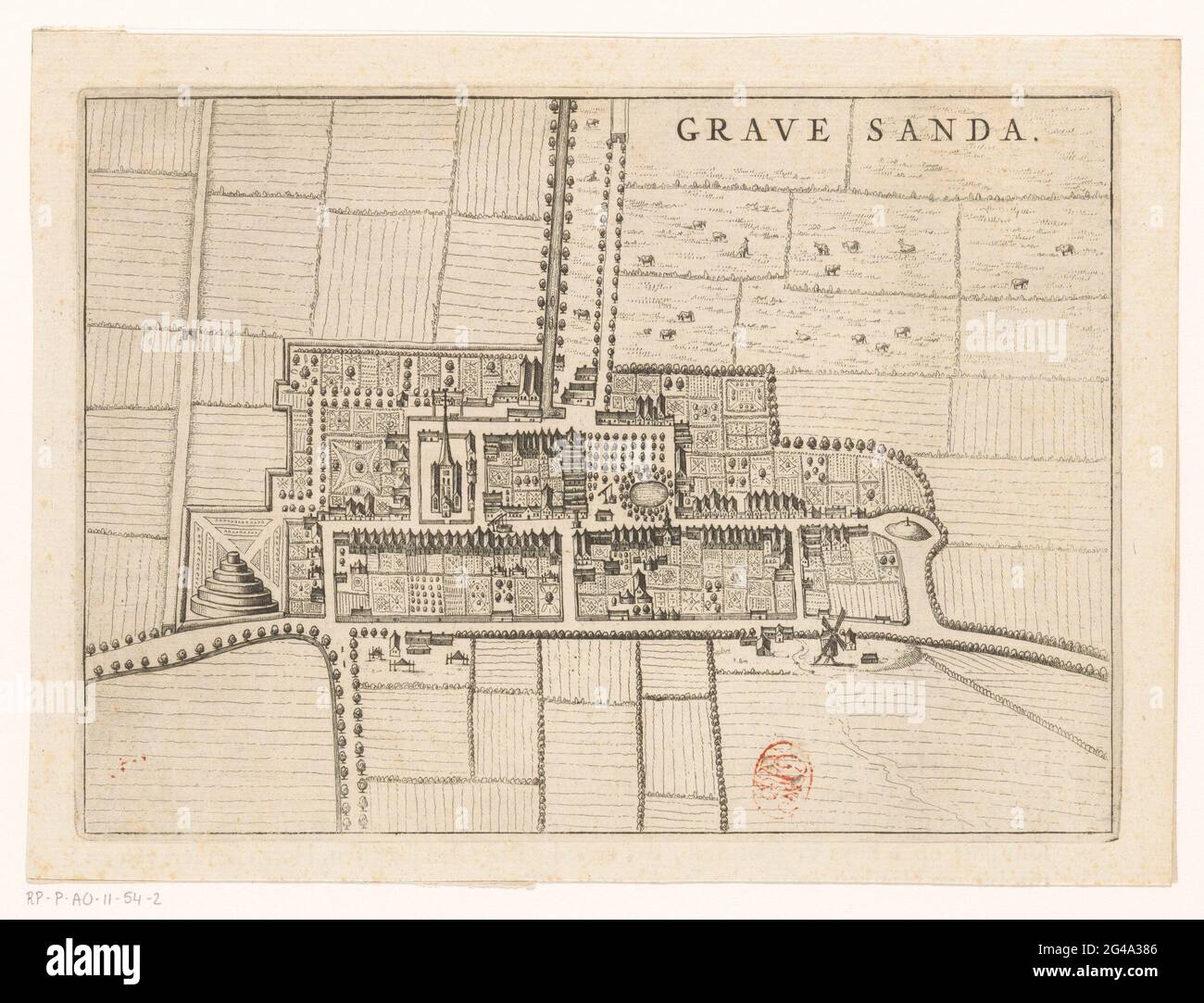 Map of 's-Gravenzande; Grave Sanda. Map of 's-Gravenzande in ...