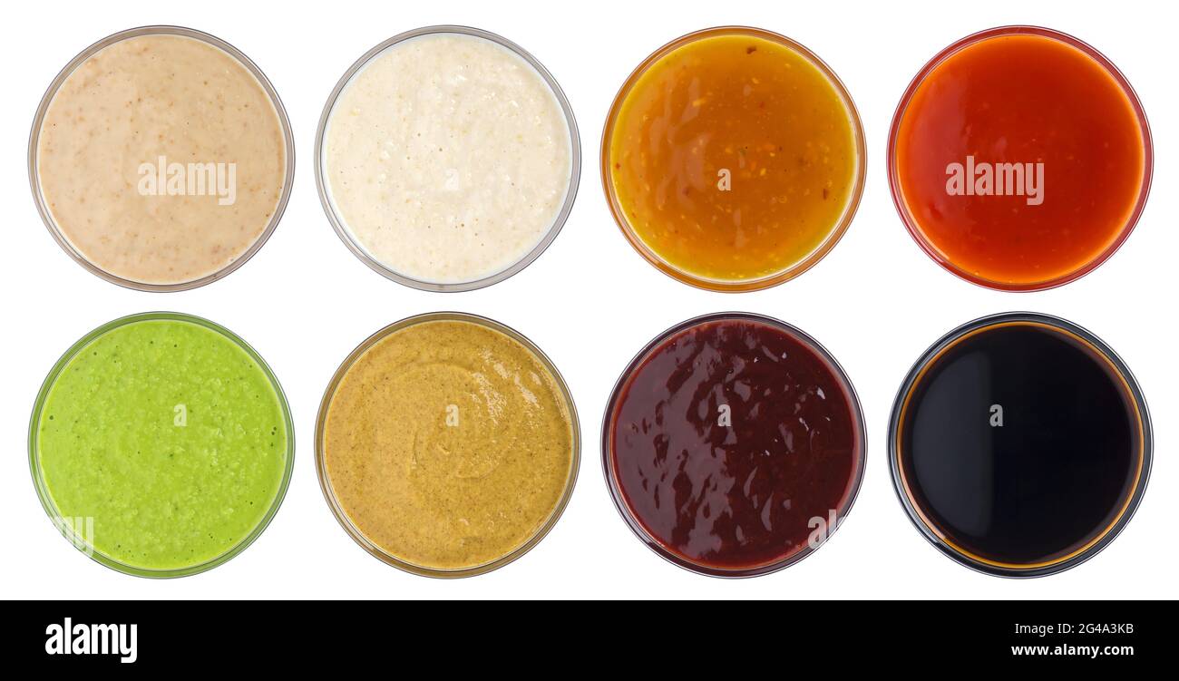 Sauces isolated on white background Stock Photo - Alamy