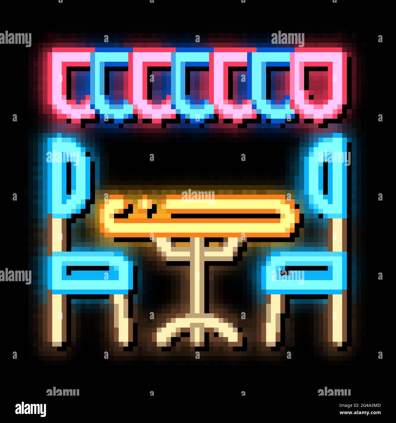 cozy cafe neon glow icon illustration Stock Vector Image & Art - Alamy