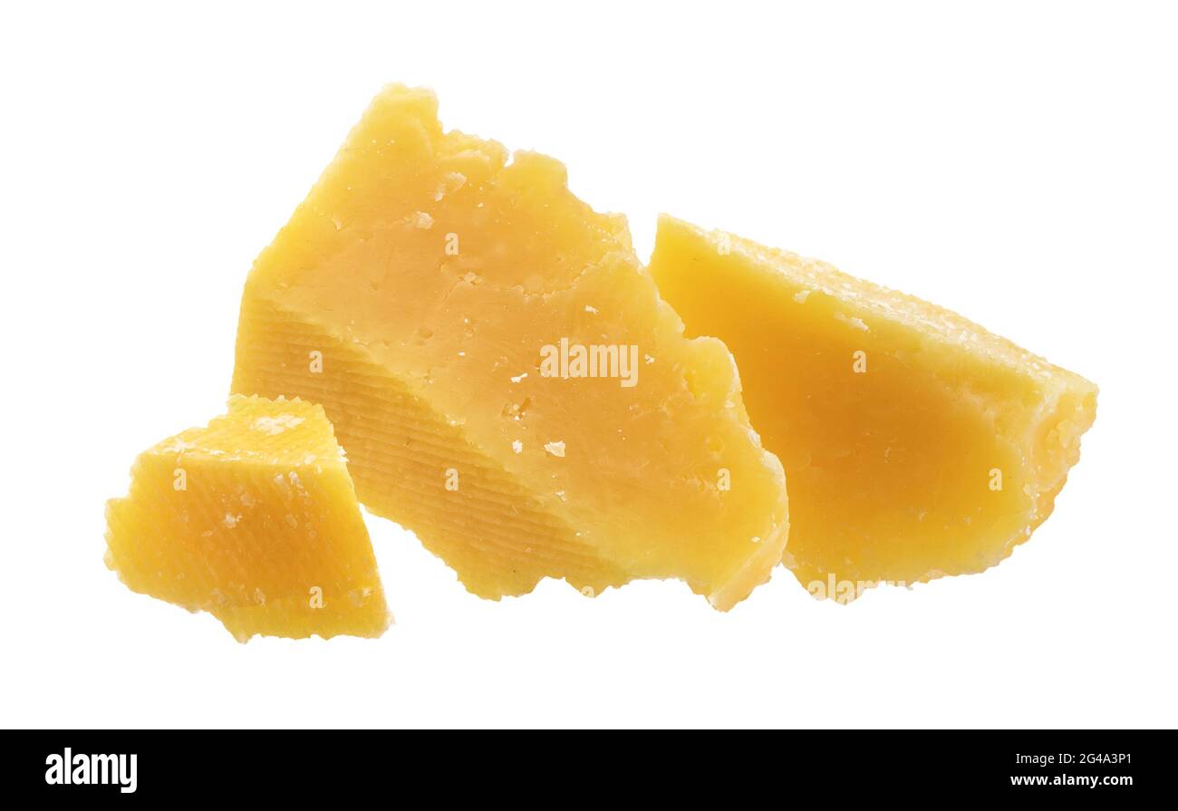 Parmesan cheese isolated on white background with clipping path Stock ...