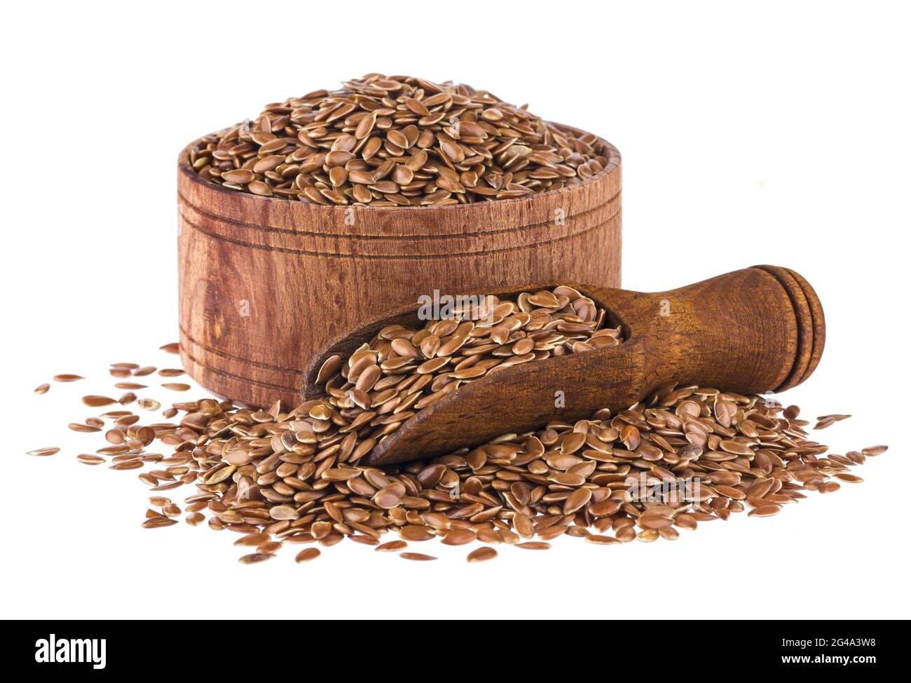 Flax seeds isolated on white background Stock Photo - Alamy
